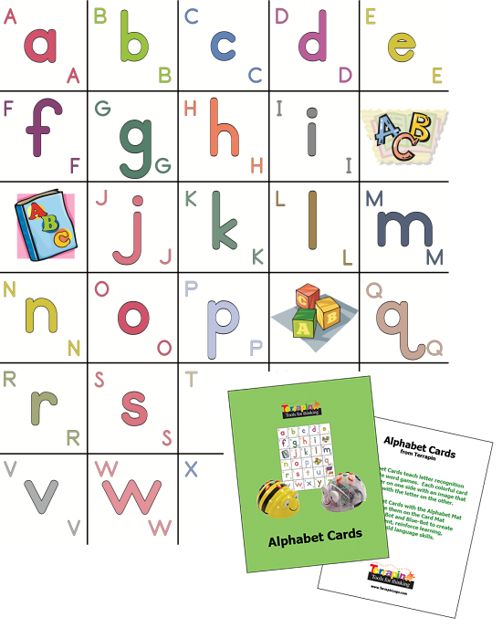 Alphabet Mat & Alphabet Card Bundle (Blue-Bot) — Robotix Education Inc.