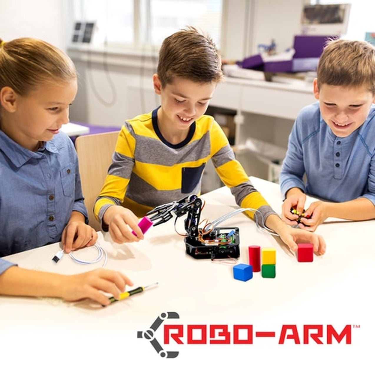 STEAM Robo-Arm Kit for Arduino - Programmable 4-Axis Robot Arm (Hamilt ...